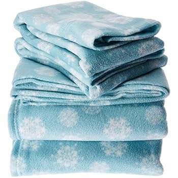 Amazon.com: True North by Sleep Philosophy Micro Fleece Blue Snowflake ...
