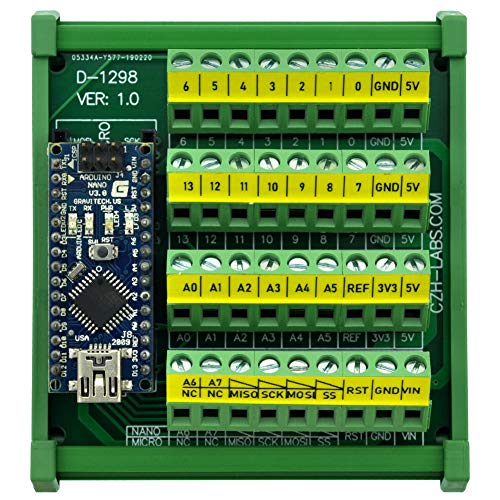 CZH-LABS DIN Rail Mount Screw Terminal Block Breakout Module Board for ...