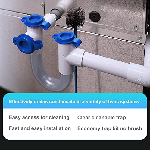 3/4" Standard Condensate Trap With 16" Brush, Transparent U Trap ...