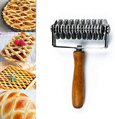 ZuoLan Stainless Steel Pastry Crimpers Lattice Roller Cutter Baking ...