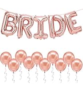 Amazon.com: Bride Balloons Rose Gold, 16 Inch - Bride Balloon, Bride ...