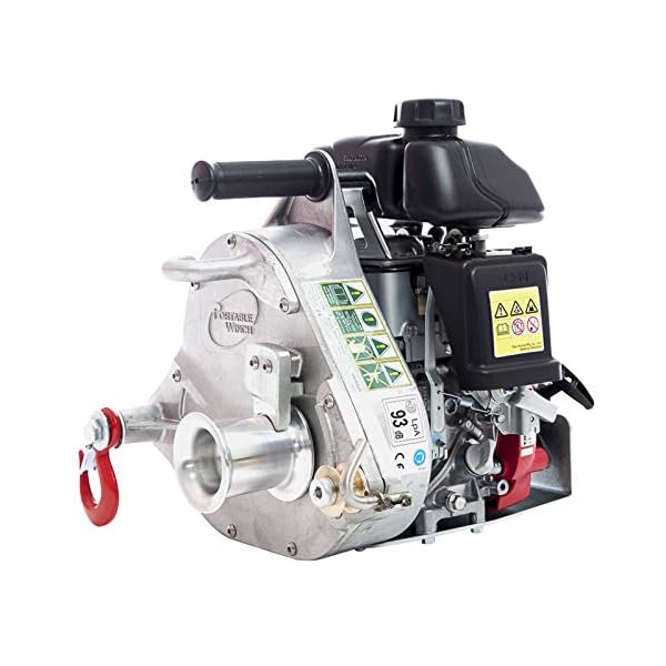 Portable Winch Gas-Powered Capstan Winch - 2,200-Lb. Pulling Capacity ...