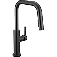 Amazon.com: Delta Almari Matte Black Kitchen Faucet with Pull-Out ...