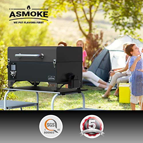 ASMOKE Electric Portable Wood Pellet Tailgating tabletop Grill and ...