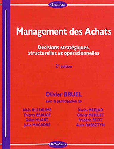 Gfasorelpy: Management des Achats, 2e ed. télécharger .pdf de Bruel Olivier