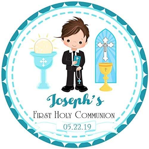 Amazon.com: Boys First Holy Communion Sticker Labels or Favor Tags ...