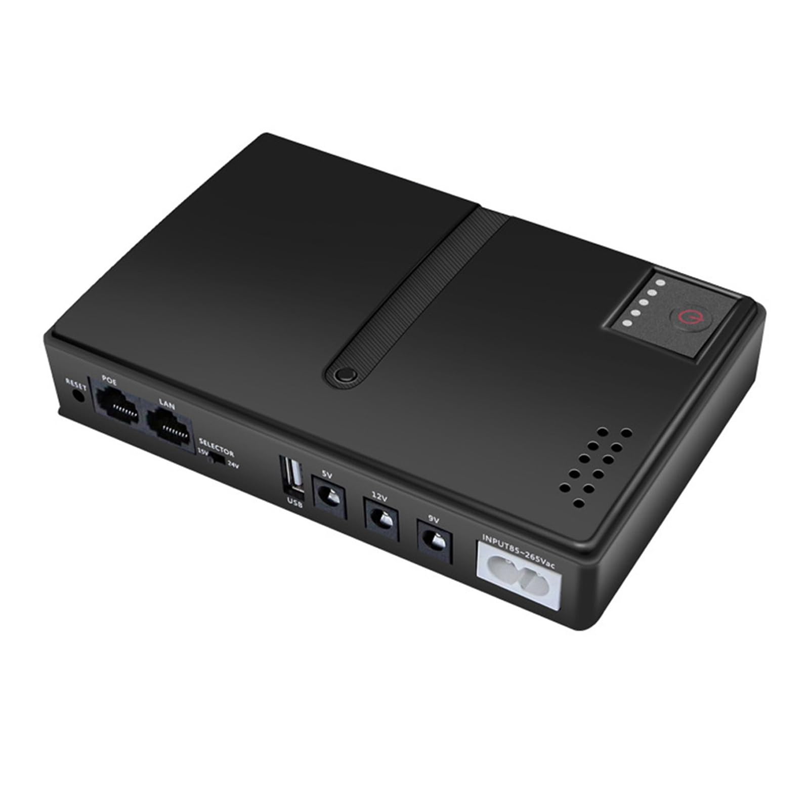 Mini UPS, 15V 24V POE 5V 9V 12V USB 18W Output DC UPS Battery Backup ...