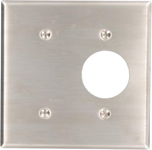 Leviton 84085-40 2-Gang 1-Blank 1-Single 1.406-Inch Diameter, Device ...