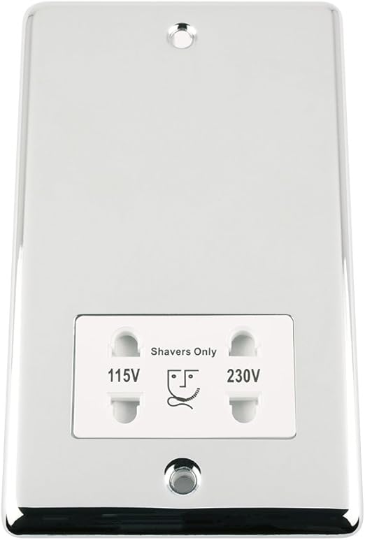 Shaver Socket - Dual Voltage 115V/ 230V - Polished Chrome - Classic ...