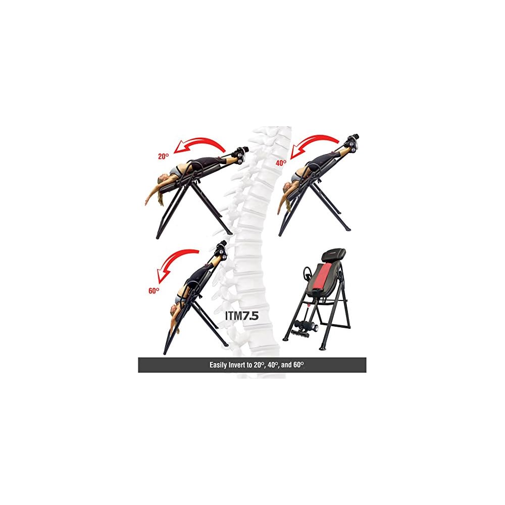 Health Gear ITM7.5 Big & Tall Inversion Table - 400 lbs, 5'1" - 7'0"