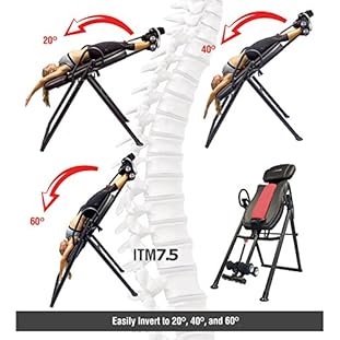 Health Gear ITM7.5 Big & Tall Inversion Table - 400 lbs, 5'1" - 7'0"
