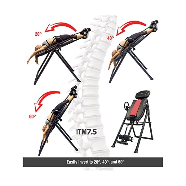 Health Gear ITM7.5 Big & Tall Inversion Table - 400 lbs, 5'1" - 7'0"