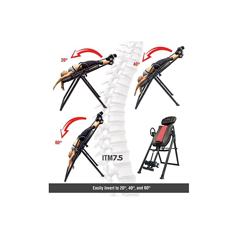 Health Gear ITM7.5 Big & Tall Inversion Table - 400 lbs, 5'1" - 7'0"