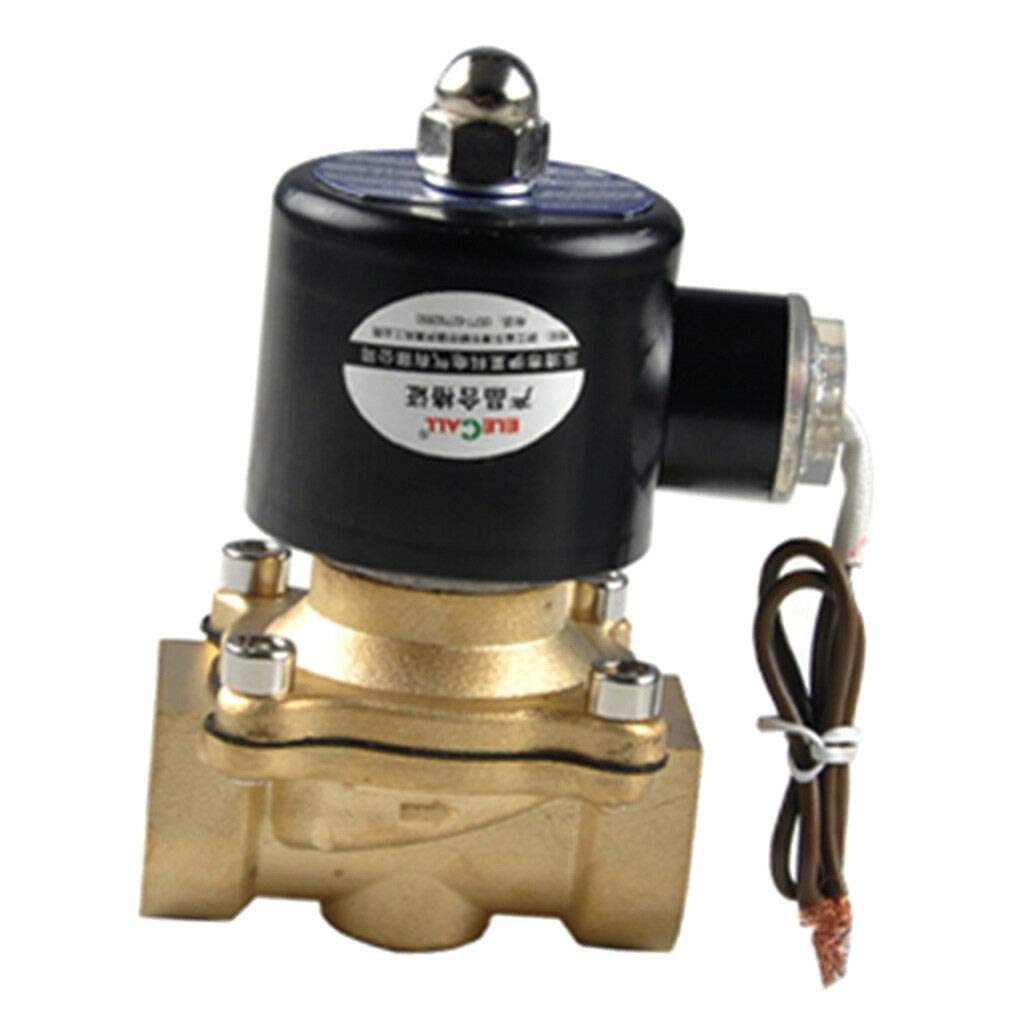 ELECTROPRIME Electric Solenoid Valve 3/4" AC220V Water Air Gas Normally ...