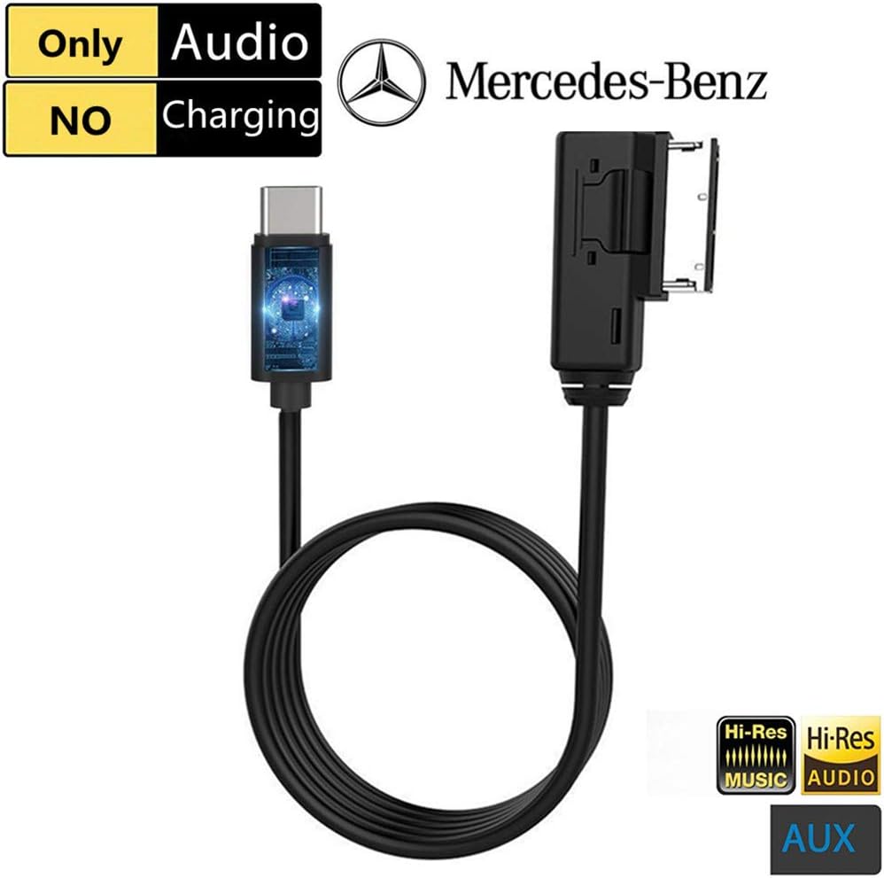 Mercedes Benz Type C Aux Cable, USB C Audio Music: Amazon.co.uk ...