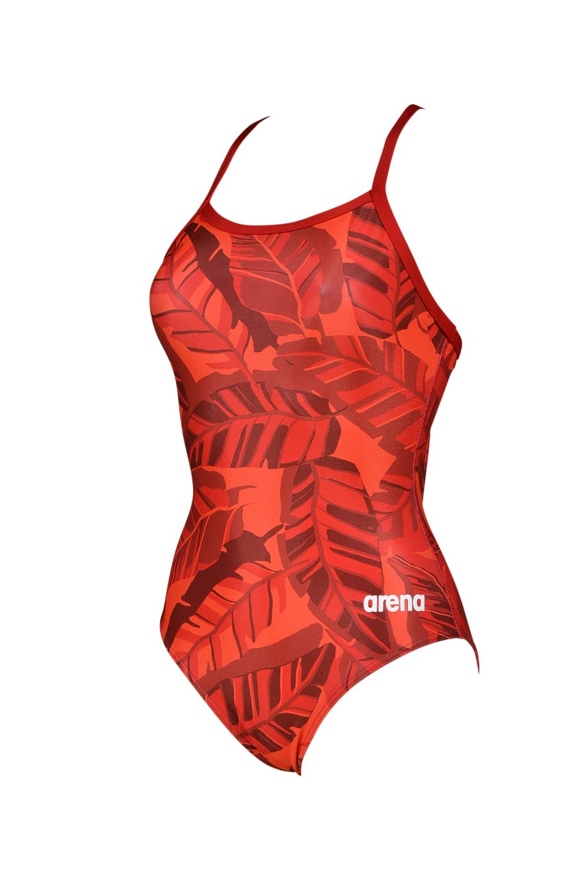 ARENA Women's Tropicals One Piece Light Drop Back Swimsuit Athletic ...
