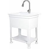 UTILITYSINKS USA-Made Plastic Freestanding 24 in x 24-Inch UtilityTub ...