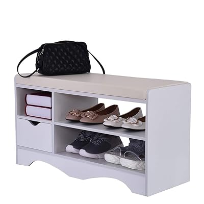 Buy GOTDCO. 2-Tier Entryway Shoe Rack,Utility Shoe Cabinet with Sponge ...