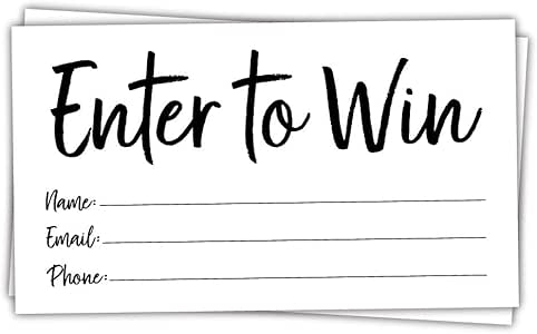 Amazon.com : 50 Enter to Win Cards - Contest Entry Cards - Contest and ...