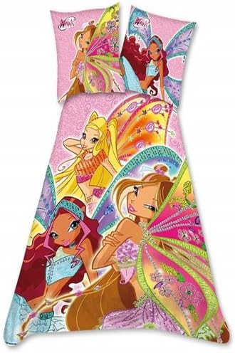 Parure housse de couette Winx club linge de maison lit 1 Personne + 1 ...