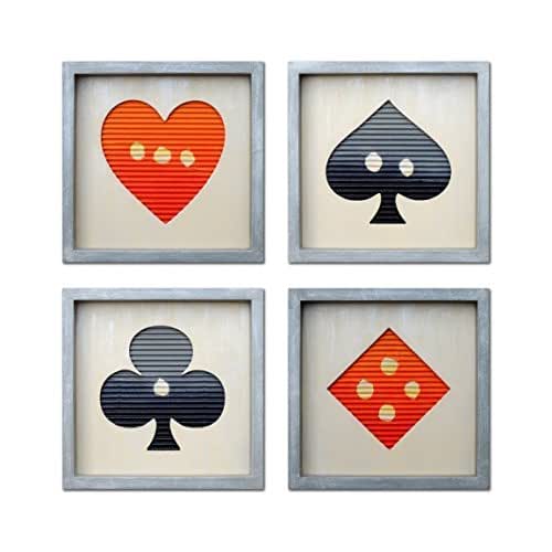 Amazon.com: Playing Cards - A set of Four Artworks - Contemporary ...