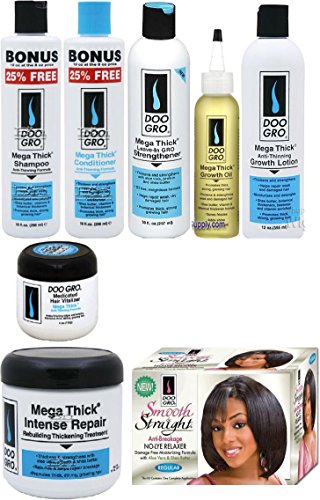 Buy Doo Gro Mega Thick Ultra Combo 7PCS With a Relaxer Set (Shampoo ...