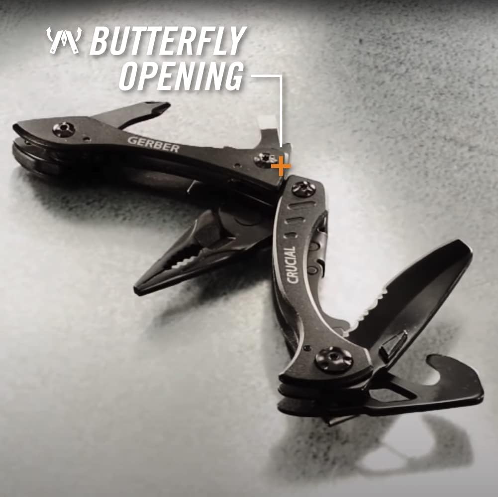 Gerber Gear Crucial EDC Multitool Pocket Knife With Clip And Strap ...
