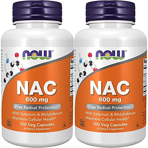 Now NAC 600mg | NAC Supplement N-Acetyl Cysteine 600mg with Selenium & Molybdenum | 100 Veg ...