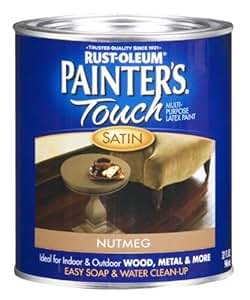 Rust-Oleum 240284 Painters Touch Quart Latex, Satin Nutmeg - House ...