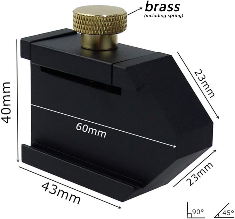 O-Kinee Steel Ruler Positioning Block Stop Block Woodworking Line ...