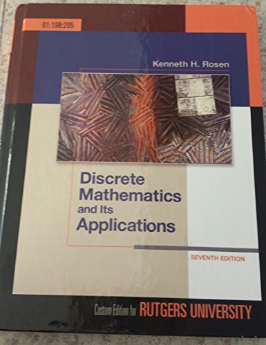 Discrete Mathematics And Its Applications 7th Edition 9781259152153 
