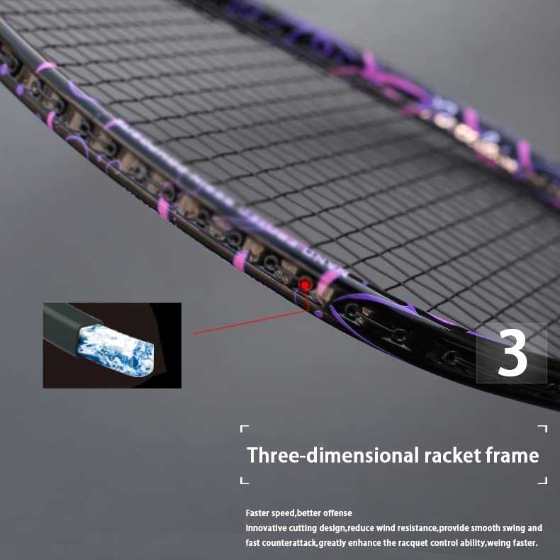 Mua DFHBFG Professional Max 30 Pounds 4U V-Shape Badminton Racket ...