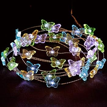 Butterfly Solar String Lights Outdoor, Berocia 12 LED Waterpoof LED ...