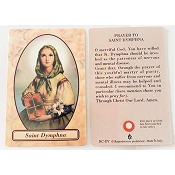 Amazon.com: Saint St St. Dymphna Prayer Card Holy Card Cards Patronage Patron Stress Anxiety ...