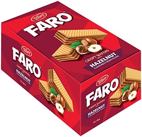 Tiffany, Faro, Crispy Wafers with Hazelnut Flavoured Cream Filling, 12 ...
