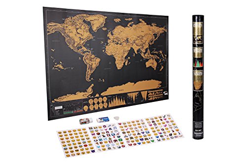 Scratch Off Map Of The World Poster To Track International | Desertcart ...