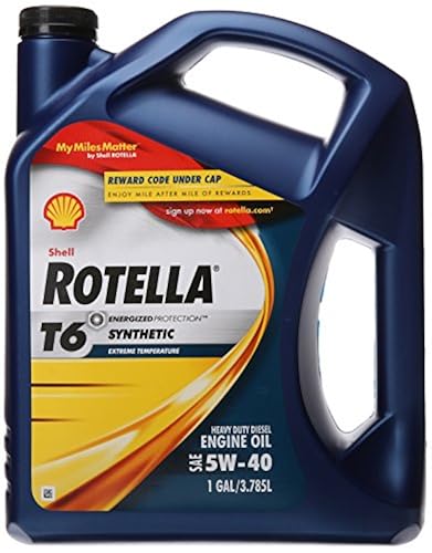 Shell Rotella T6 Full Synthetic 5W-40 Diesel Engine Oil (1-Gallon ...