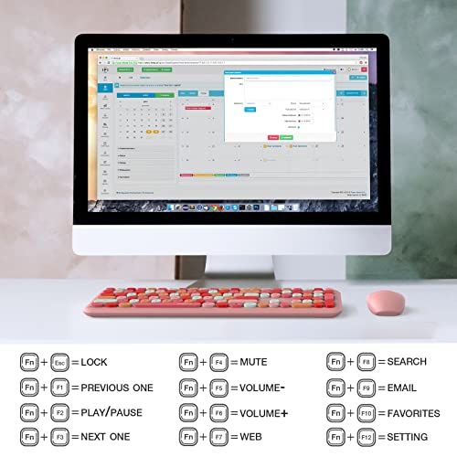 MOFii Wireless Keyboard and Mouse, Ergonomic Full Size Keyboard and ...