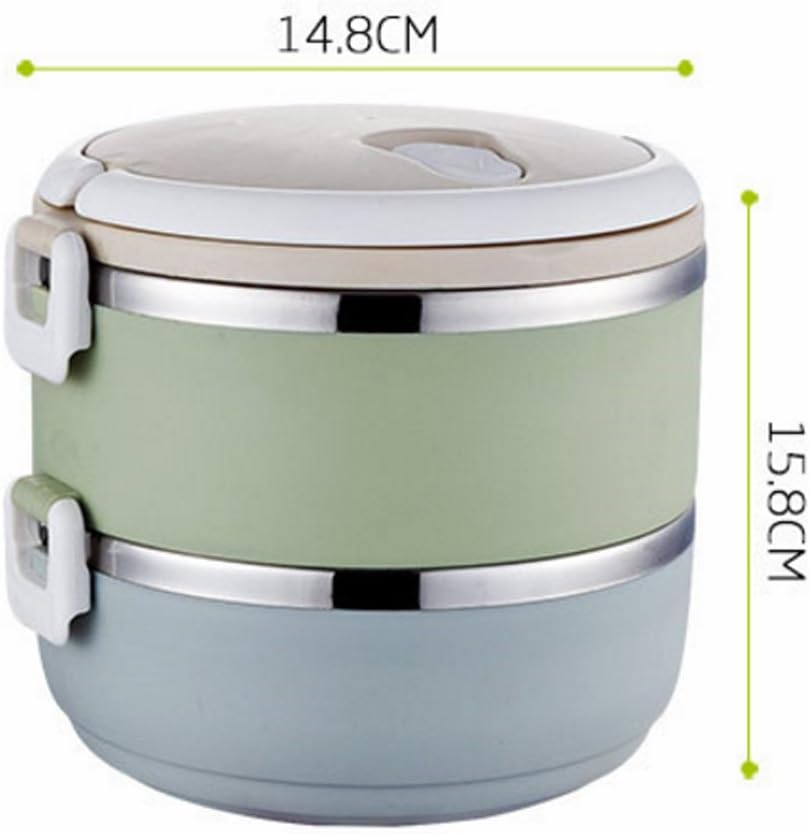 Edelstahl isolierte Student Lunch Box 304 rund Snack Box (doppelt ...