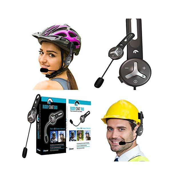 BuddyChat Duo (2er Set) Bluetooth Fahrrad Sport Ski Arbeit Intercom ...
