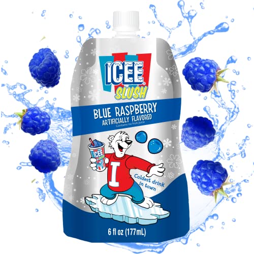 Icee Slush Blue Raspberry Frozen Fruit Juice 6 fl oz Pouches - Just ...
