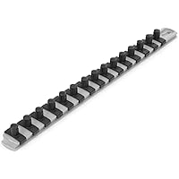 TEKTON 1/4 Inch Drive x 13 Inch Socket Rail, 15 Clips (Black ...
