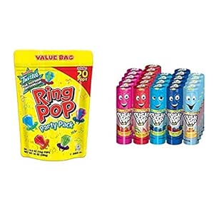 Amazon.com : Push Pop Candy 24 Count Variety Pack + Ring Pop 20 Count ...