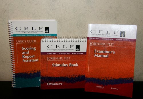 Clinical Evaluation of Language Fundamentals (Celf-4) Complete Kit ...