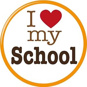 Amazon.com: I Love My School Slogan Car Bumper Sticker Decal 5" x 5 ...