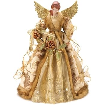 Amazon.com: GOLDEN ANGEL TREE TOPPER: Home & Kitchen
