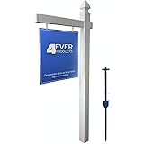 Amazon.com : 4Ever Products Vinyl PVC Real Estate Sign Post - White - 5 ...