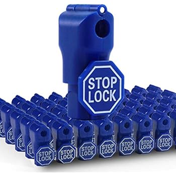 Amazon.com: Betertek Peg Hook Locks, Blue 50pcs Hook Stop Lock Anti ...
