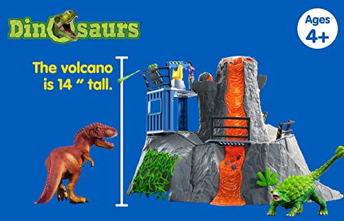 schleich DINOSAURS - Volcano Expedition Base Camp, Dinosaur Playset ...