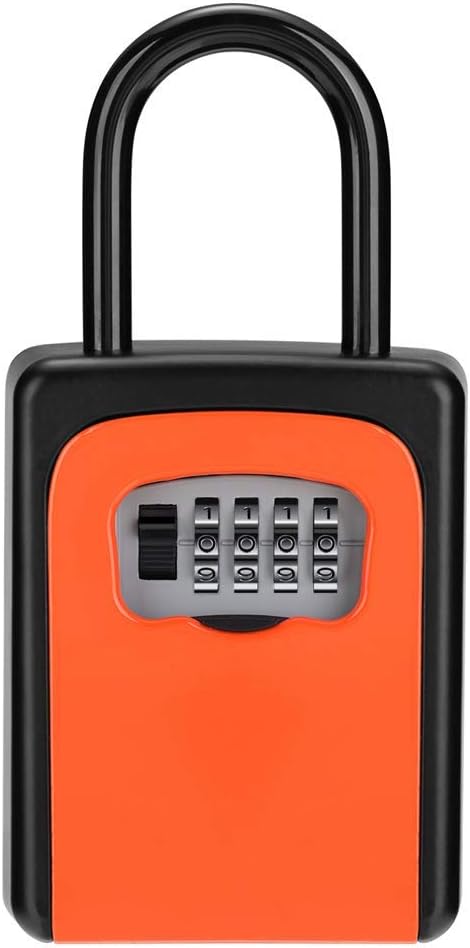 ZHEGE Key Safe Padlock, Combination Key Box with Shackle Removable (No ...